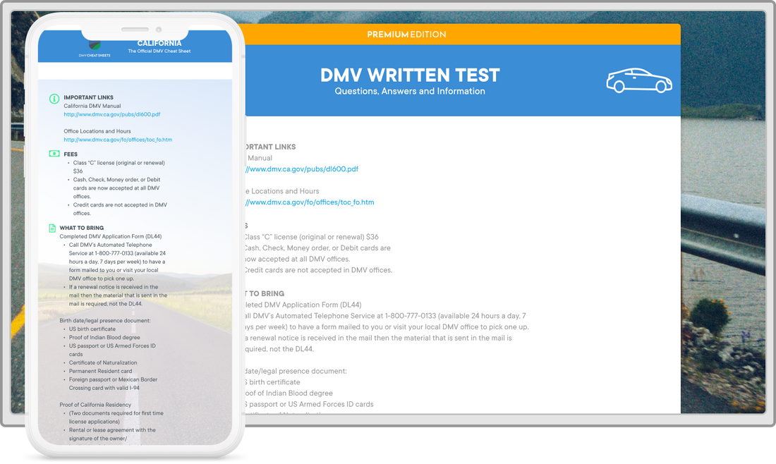 California Learner's Permit Cheat Sheet – DMVCheatSheets