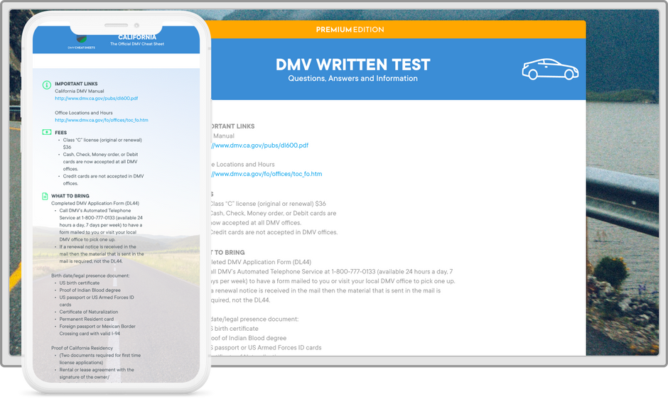Learner's Permit – DMVCheatSheets