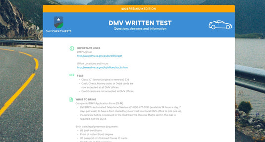 Nevada DMV Cheat Sheet – DMVCheatSheets