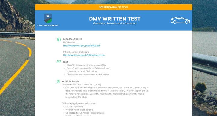 Products – DMVCheatSheets